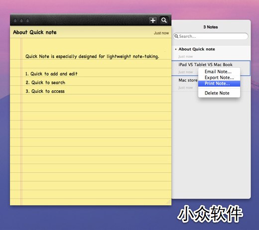 QuickNote - 实用笔记[Mac] - 小众软件